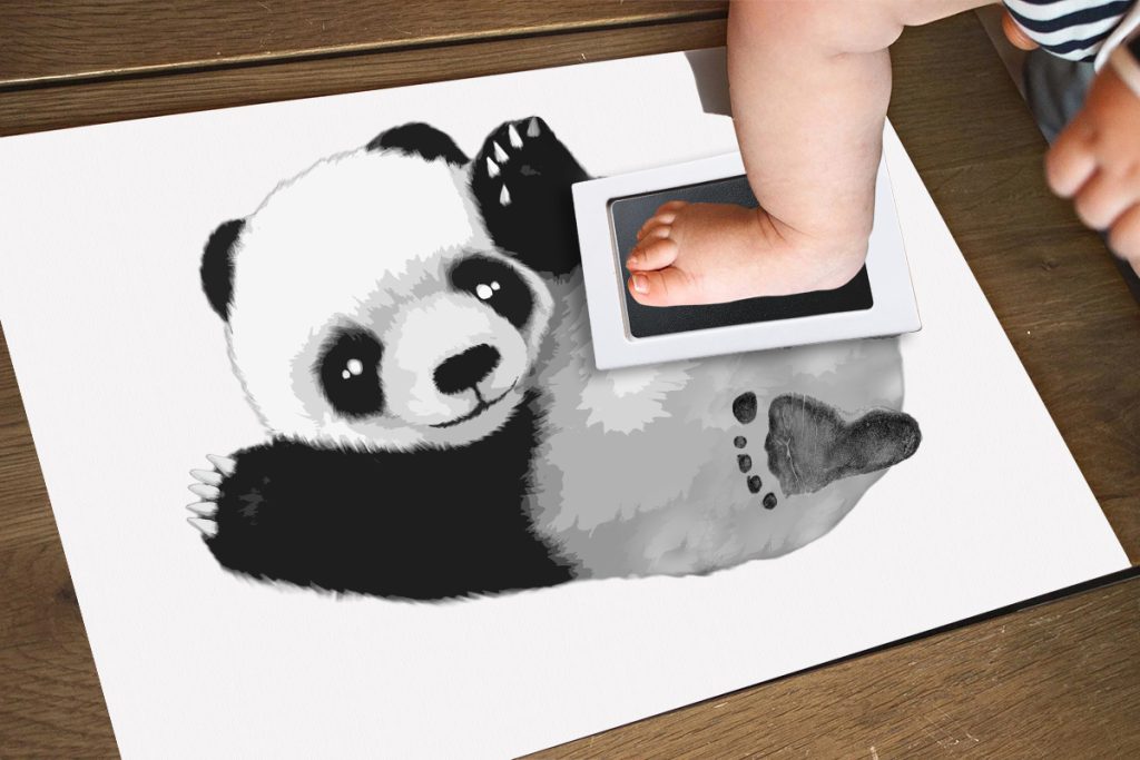 Personalised Panda Footprint Kit For Baby - Personalised Gifts & Cute ...