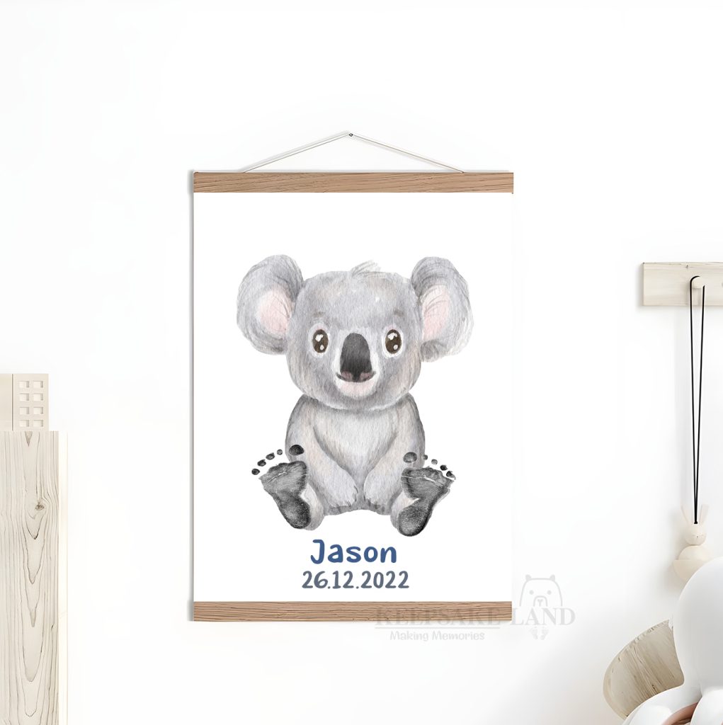 Personalised Baby Koala Footprint Kit For Baby - Personalised Gifts ...
