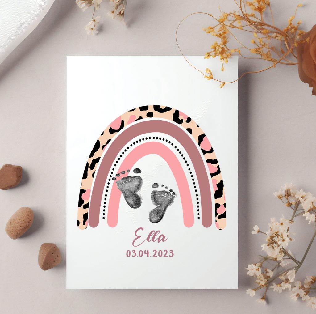 Bohemian Rainbow Baby Footprint Kit - Personalised Gifts & Cute ...