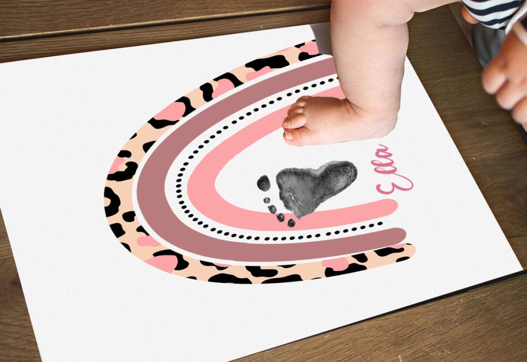 Bohemian Rainbow Baby Footprint Kit - Personalised Gifts & Cute ...